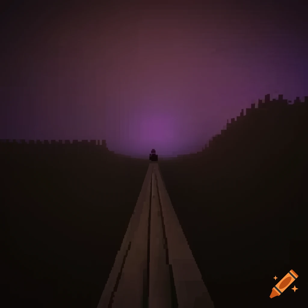 Liminal minecraft gameplay on Craiyon