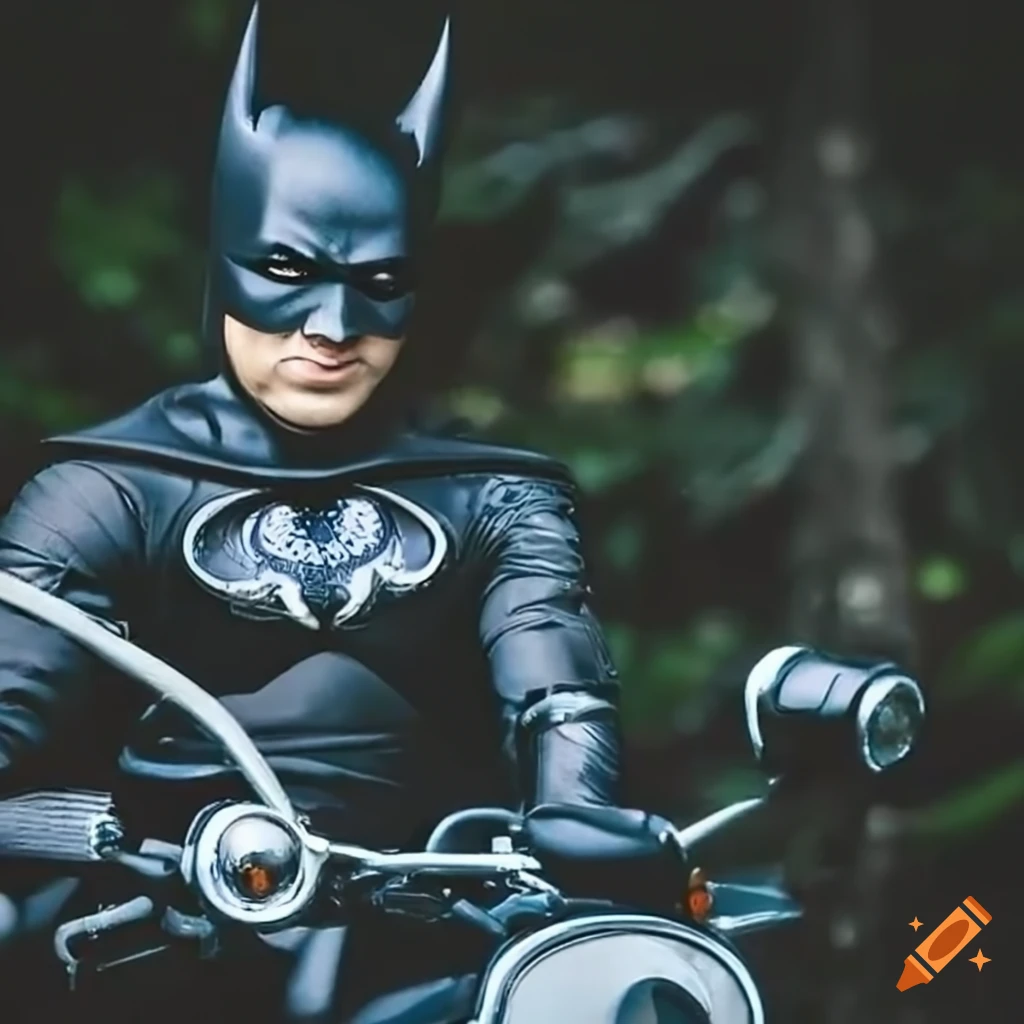 Humorous image of batman on a moped
