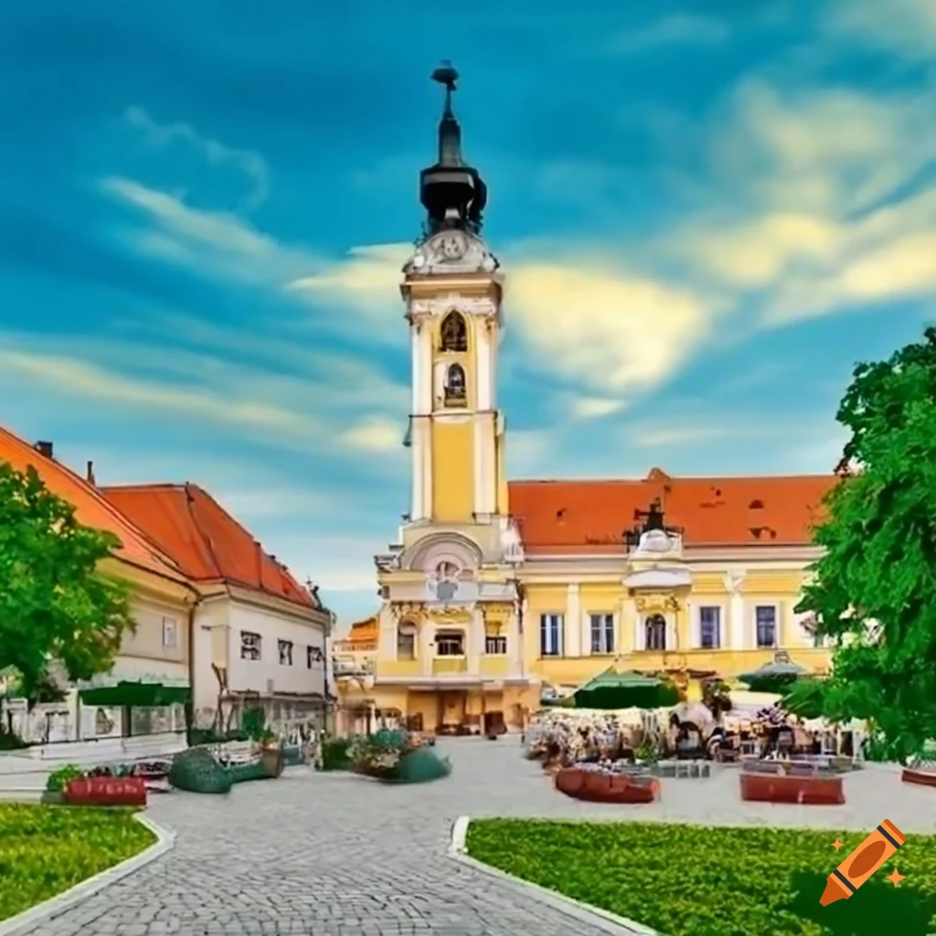 Intricate and vibrant artwork of a decorated romanian rural house and ...