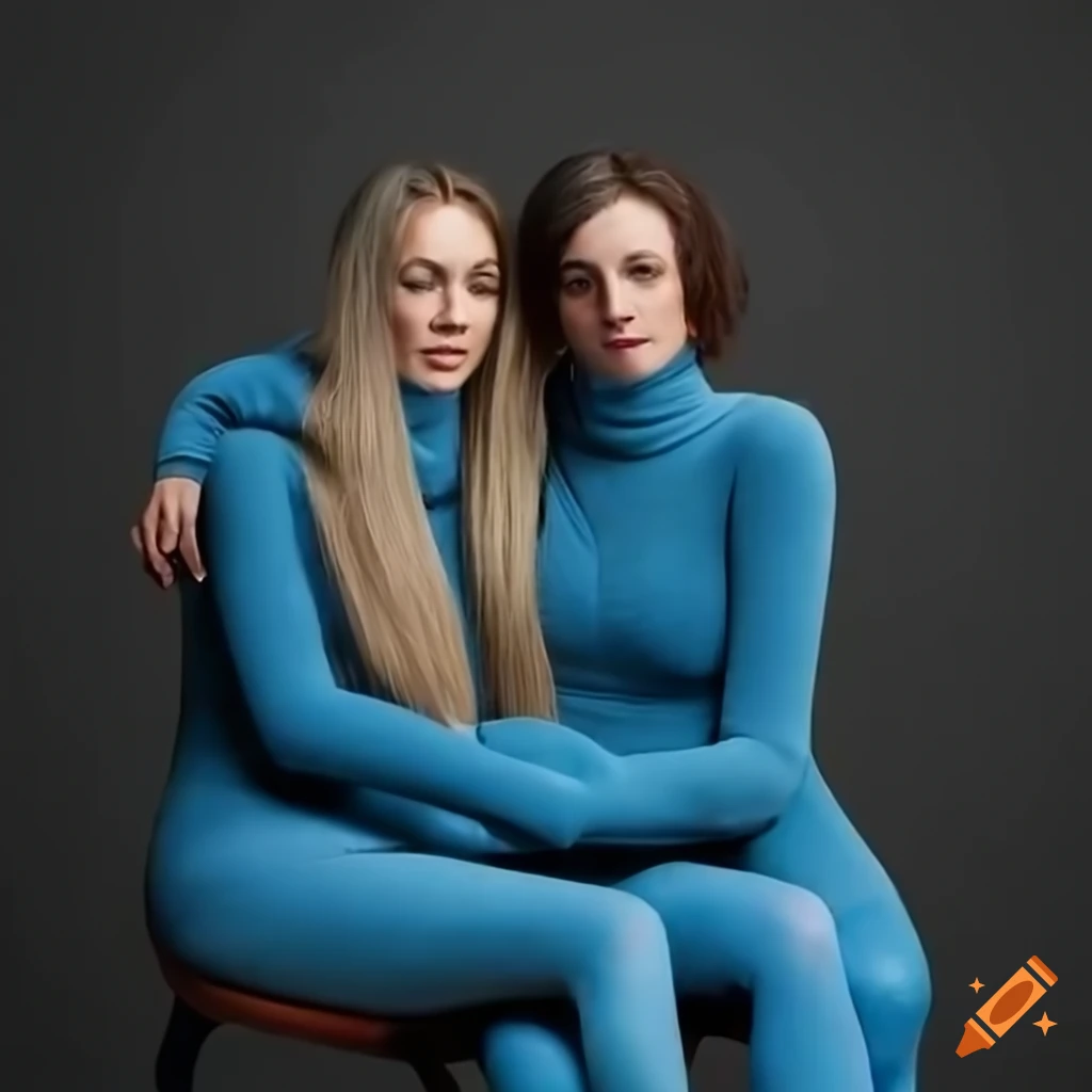 Creative photography of two women embracing in an illusion on Craiyon