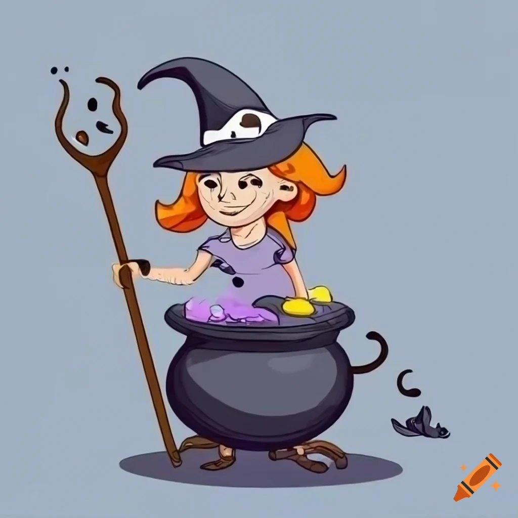 Fantasy artwork of a frog wizard stirring a big cauldron on Craiyon