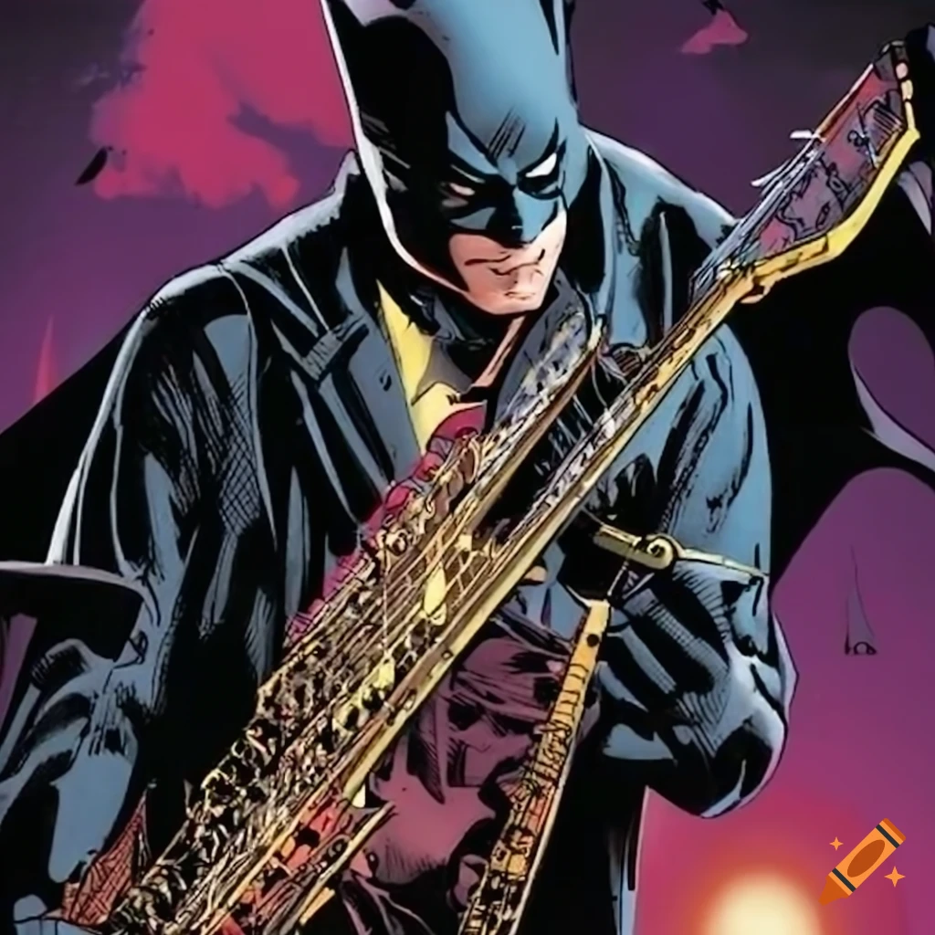 Comic book superhero with a saxophone inspired by clarence clemons on ...