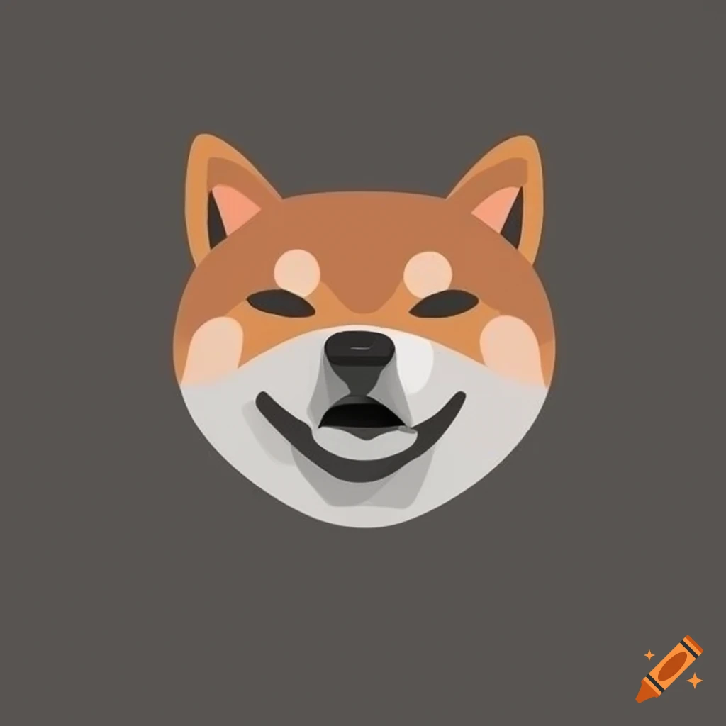 Minimalist Shiba Inu logo design on Craiyon
