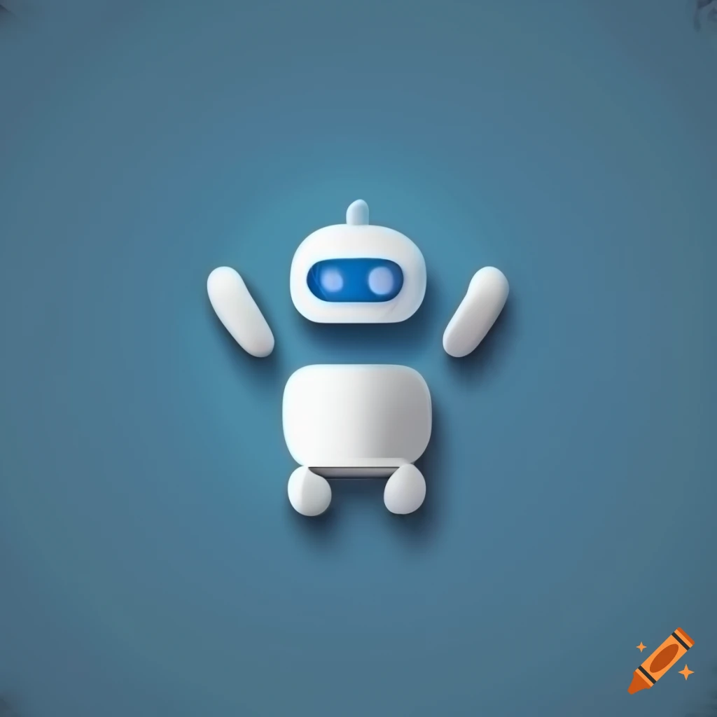 3D robot logo design on Craiyon