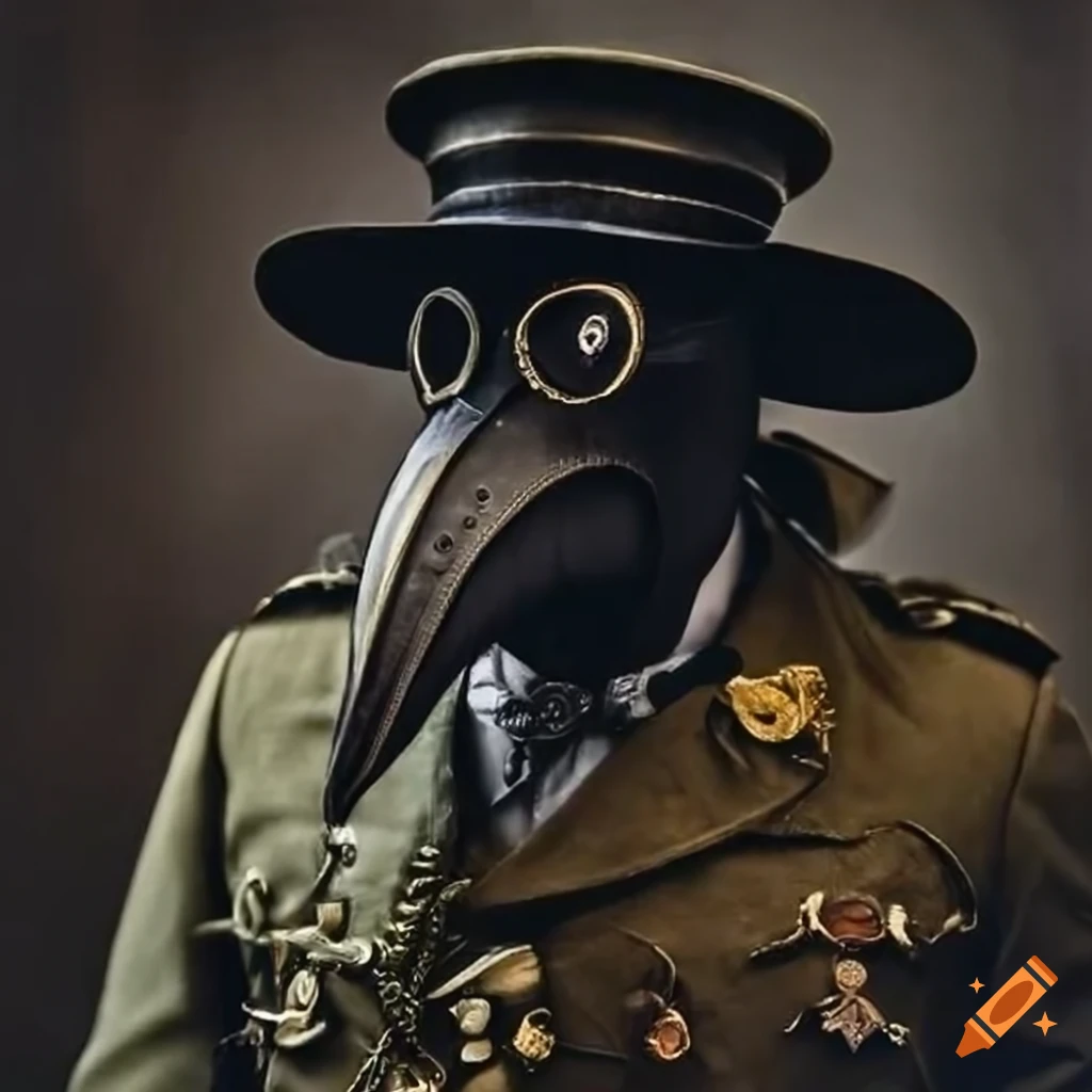 Plague doctor with military decorations