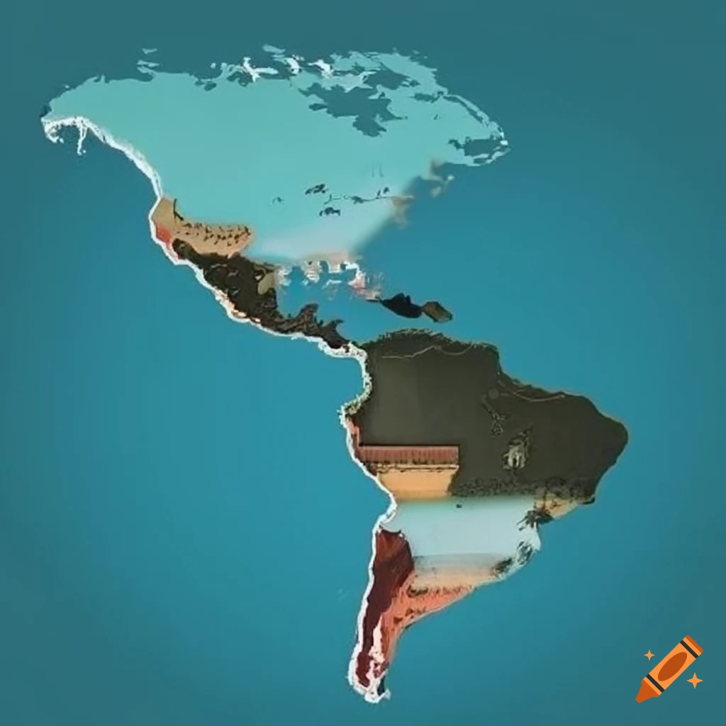 Digital art of a fictional map on Craiyon