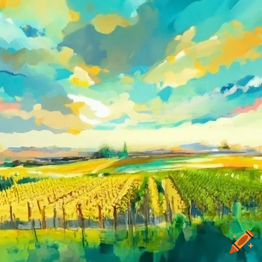 Vineyard In Fields On Craiyon