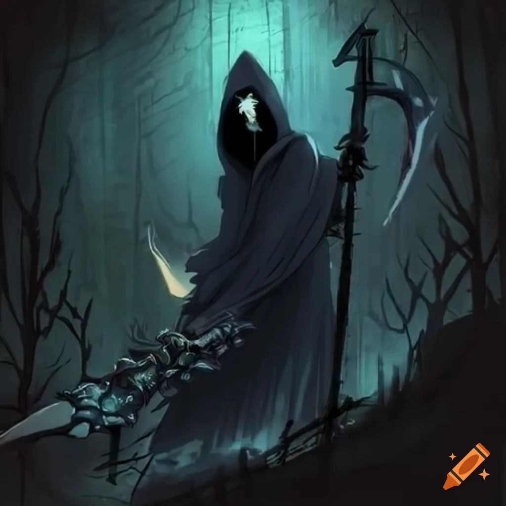 Image of a soul reaper with a scythe on Craiyon
