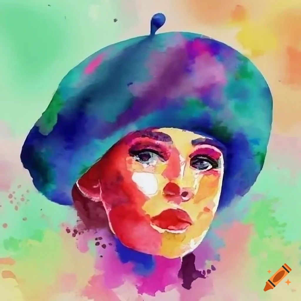 Colorful beret illustration