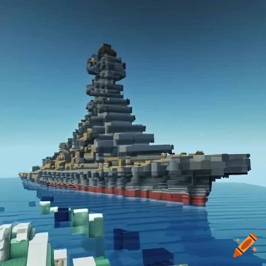 Minecraft Battleship Server logo on Craiyon