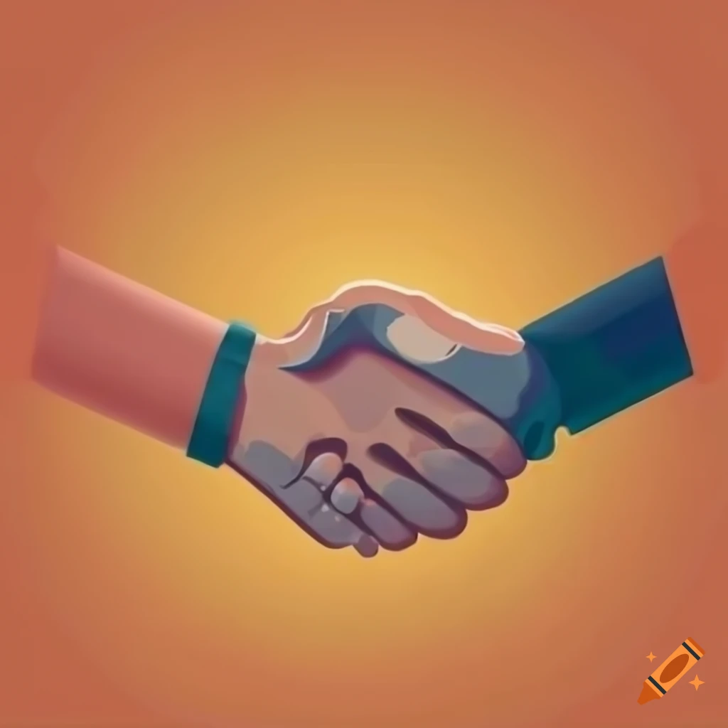 Handshake pictogram on Craiyon