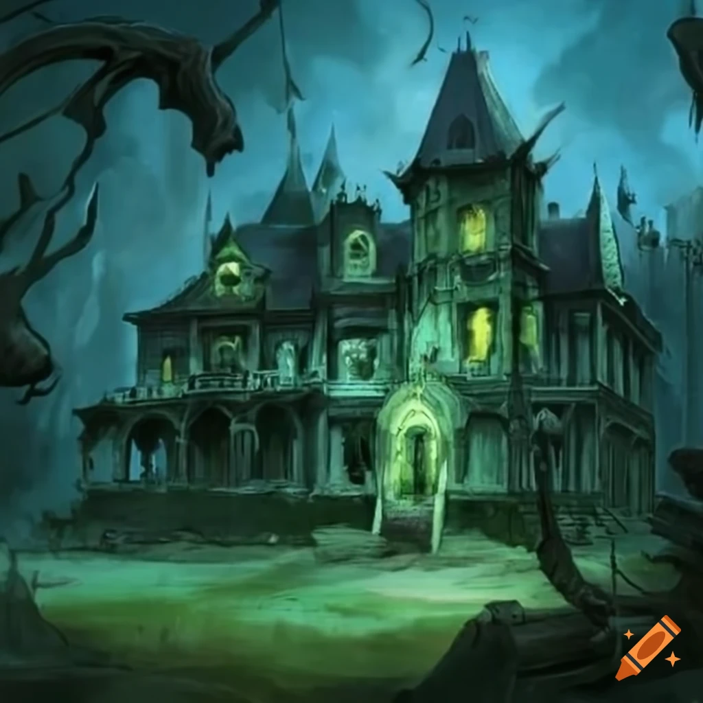 Haunted mansion artwork from magic the gathering on Craiyon