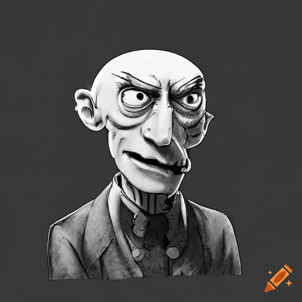 Illustration of gru and mr. burns fusion on Craiyon