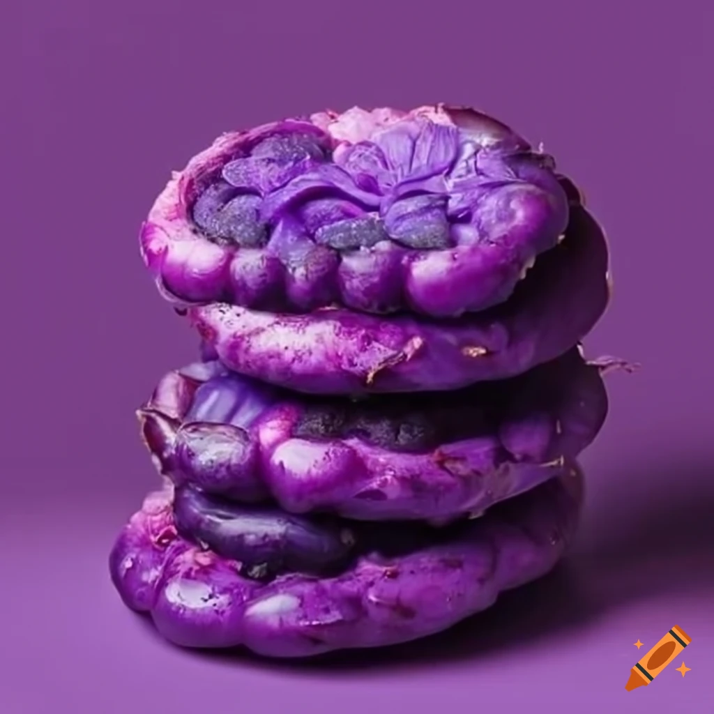 Vibrant purple food on Craiyon