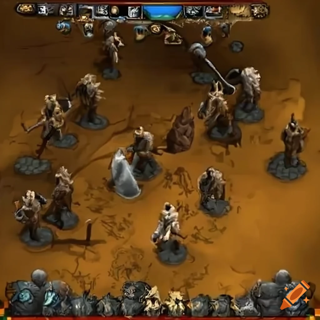 Cavemen in a strategy gameplay