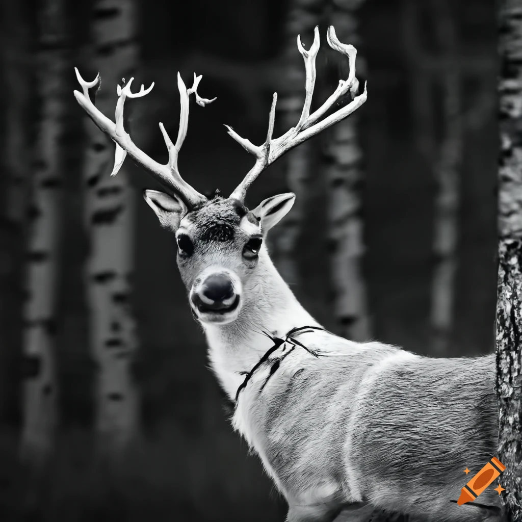 Hybrid squirrel-deer creature with antlers in analogue photo on Craiyon