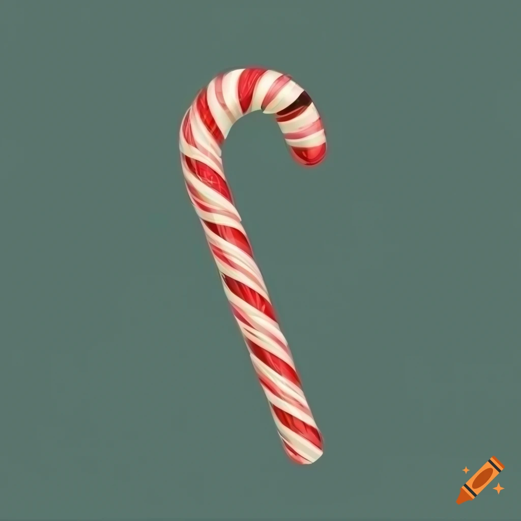 Minimalist vector art of a candy cane on Craiyon