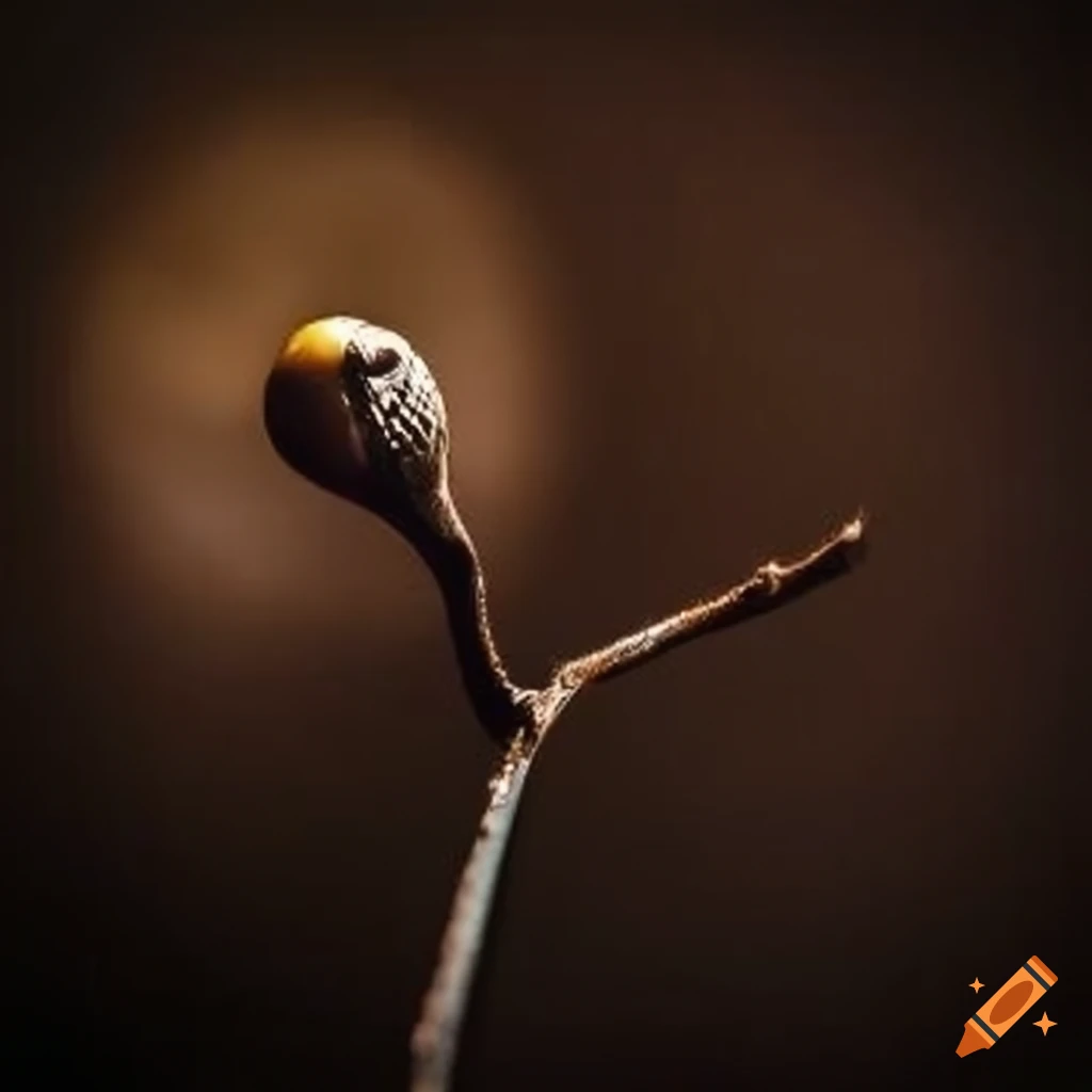 Scary acorn cracking open on urban sidewalk on Craiyon
