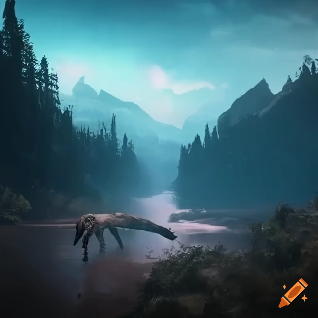 Artistic interpretation of far cry 5 with mystical creatures and ...