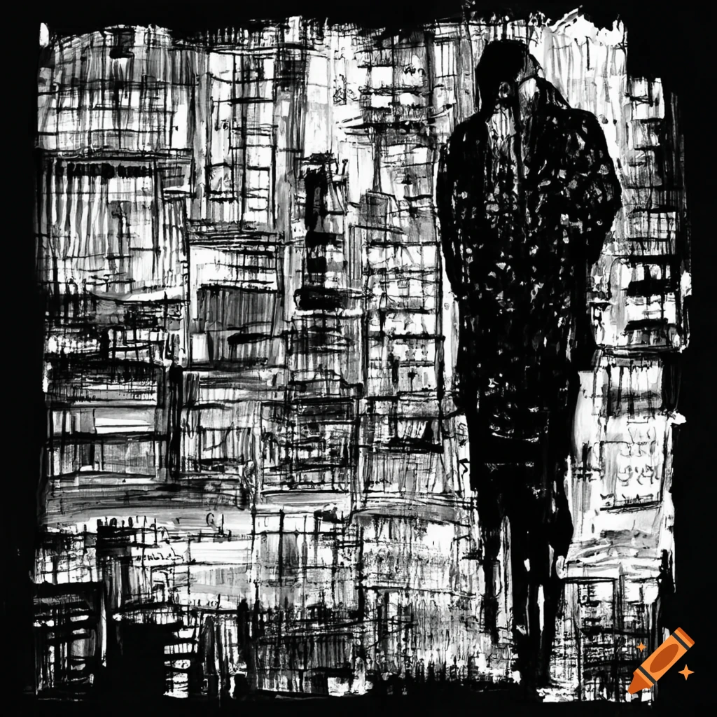 Abstract sketch of a crowd of people on Craiyon