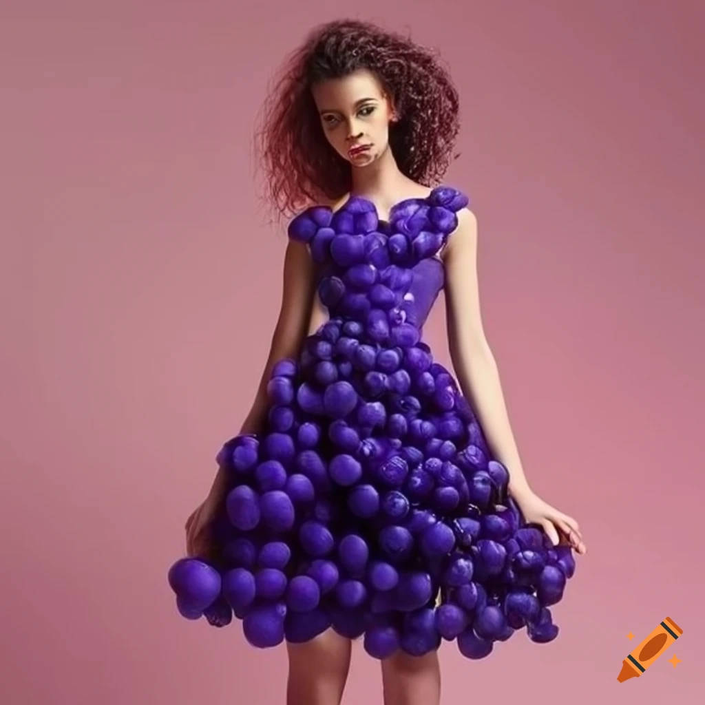 Dress made of grapes on Craiyon