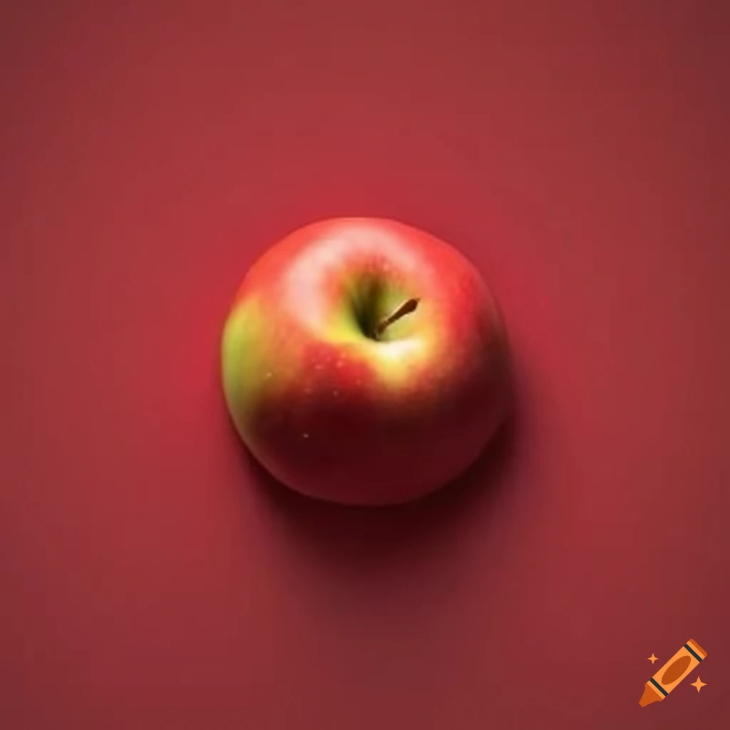 Red paper apple art on Craiyon