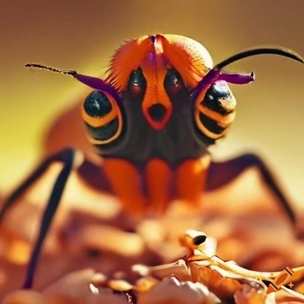 Roasted cicadas plated flamboyantly on Craiyon