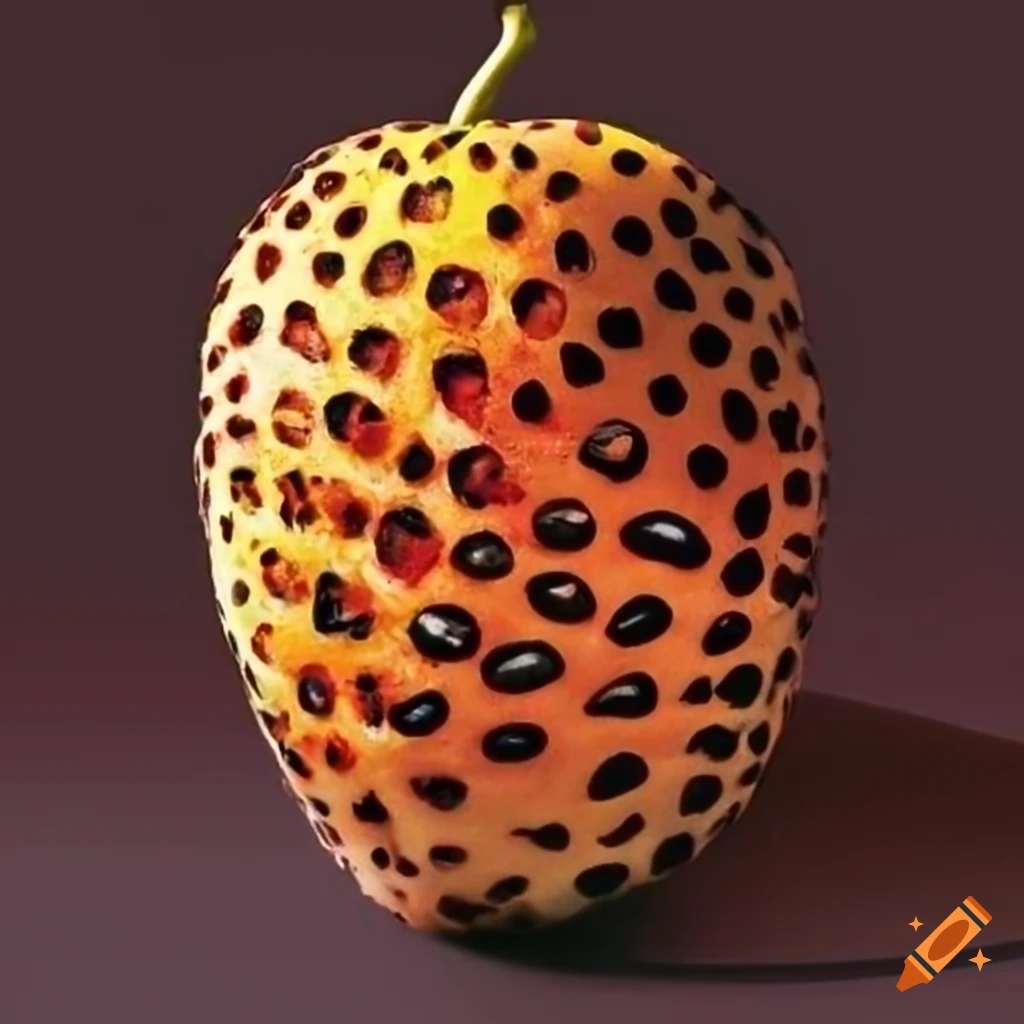 Leopard with a fruit in its mouth on Craiyon