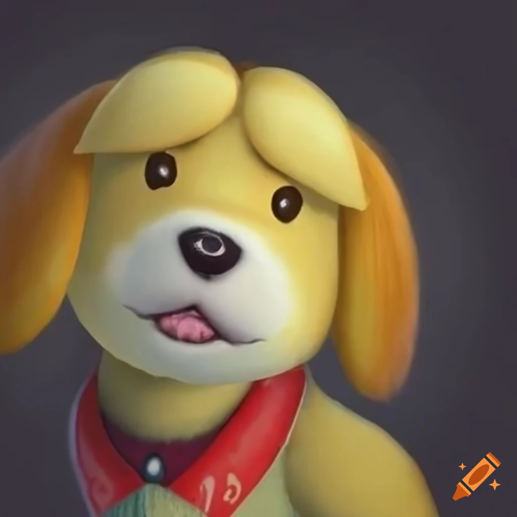 Realistic depiction of isabelle from animal crossing
