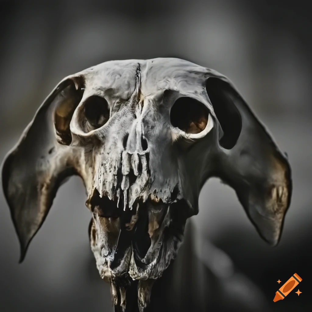 Artwork of skull dogs