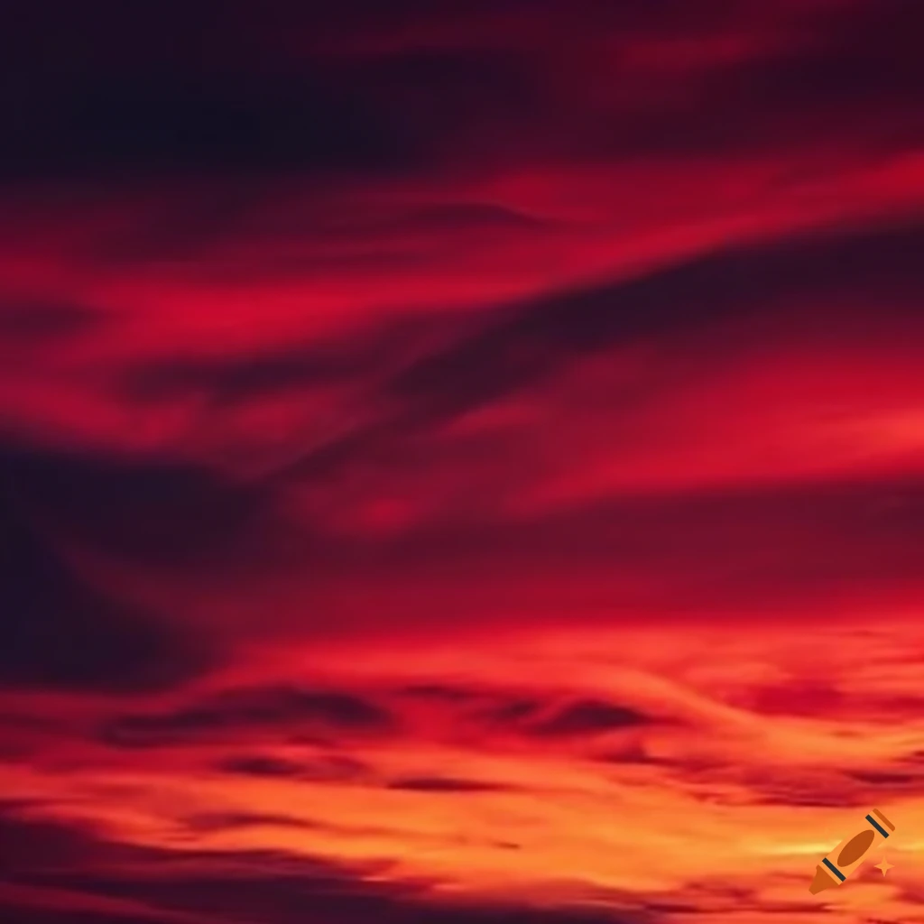 Red clouds in the sky on Craiyon