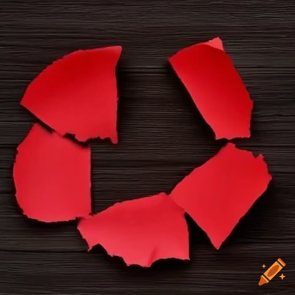 Red paper apple art on Craiyon