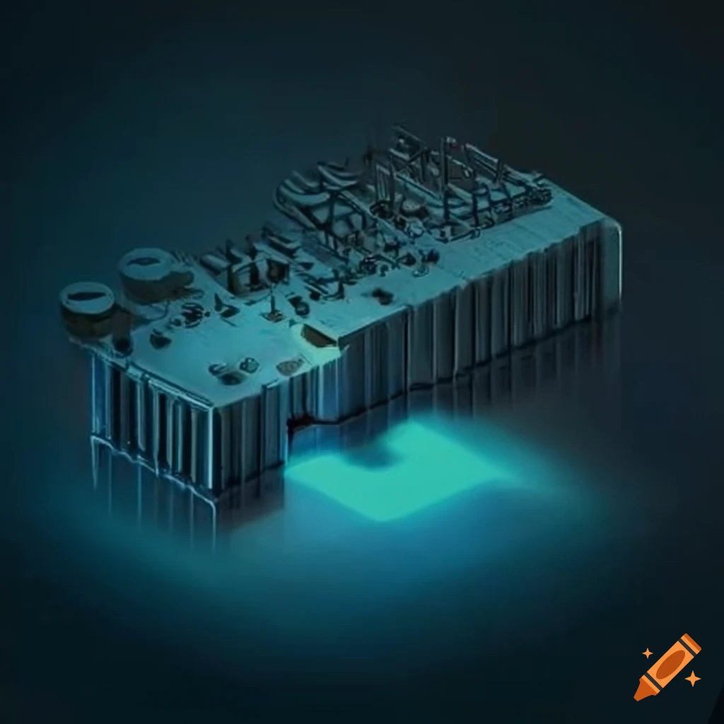 Sculpture made of keyboard keys, vhs cassette, and pipe on black ...