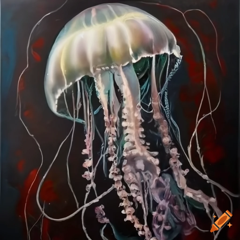 Art of a gothic jellyfish on Craiyon