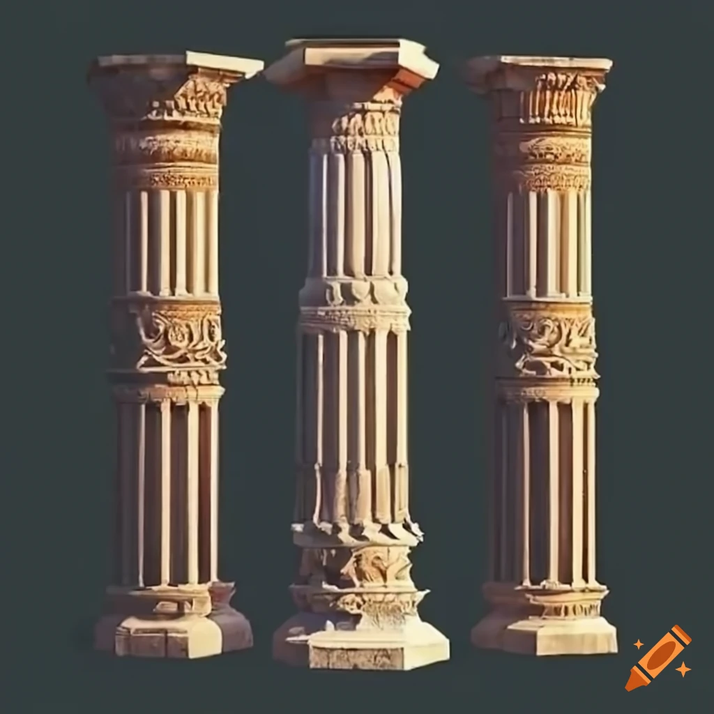 Image of ancient columns on Craiyon
