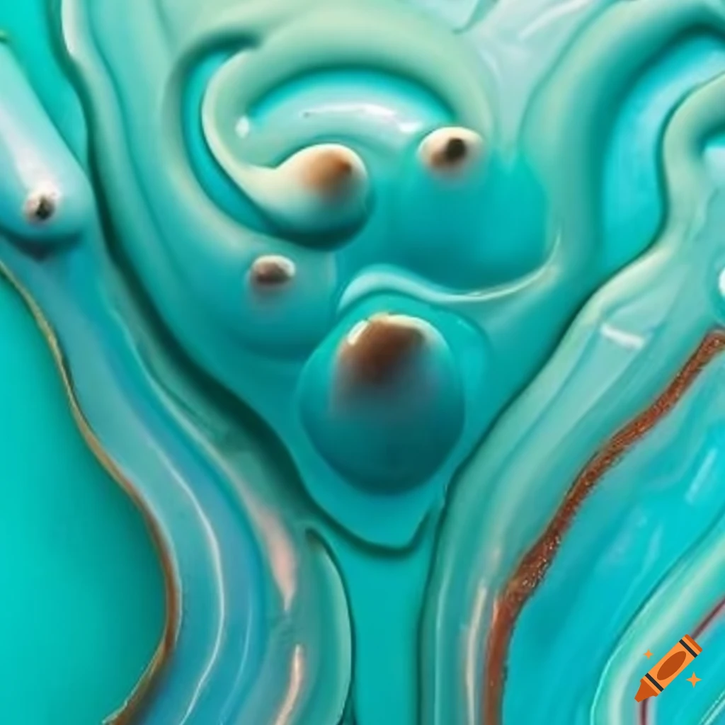 Turquoise colored gooey food on Craiyon