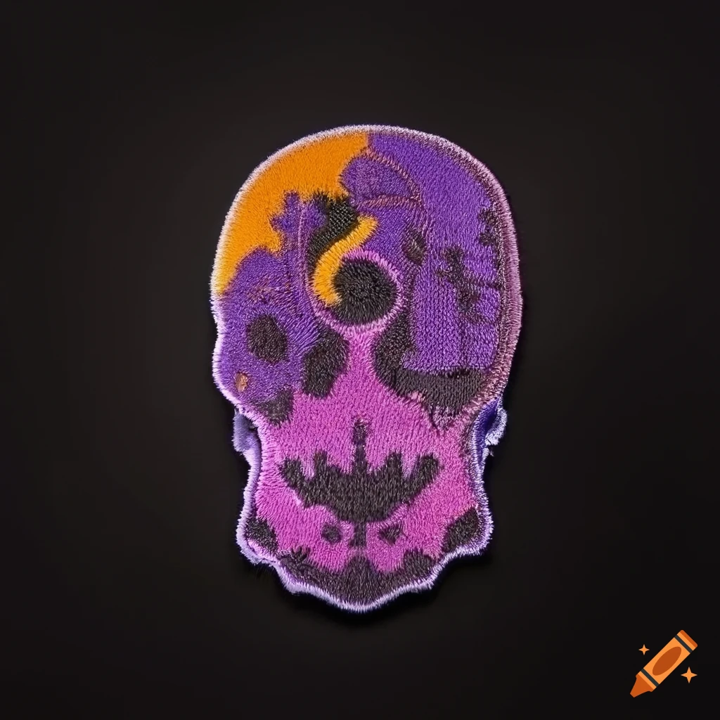 Noir graphic design patch with sun and ghost emojis on Craiyon