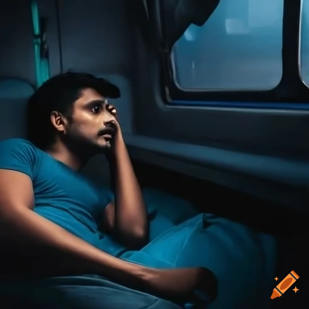 Night train travel in india on Craiyon