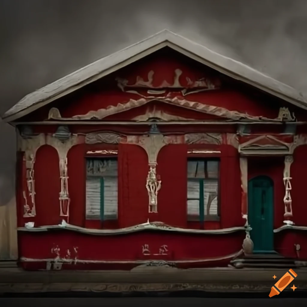 Haunted circus house facade