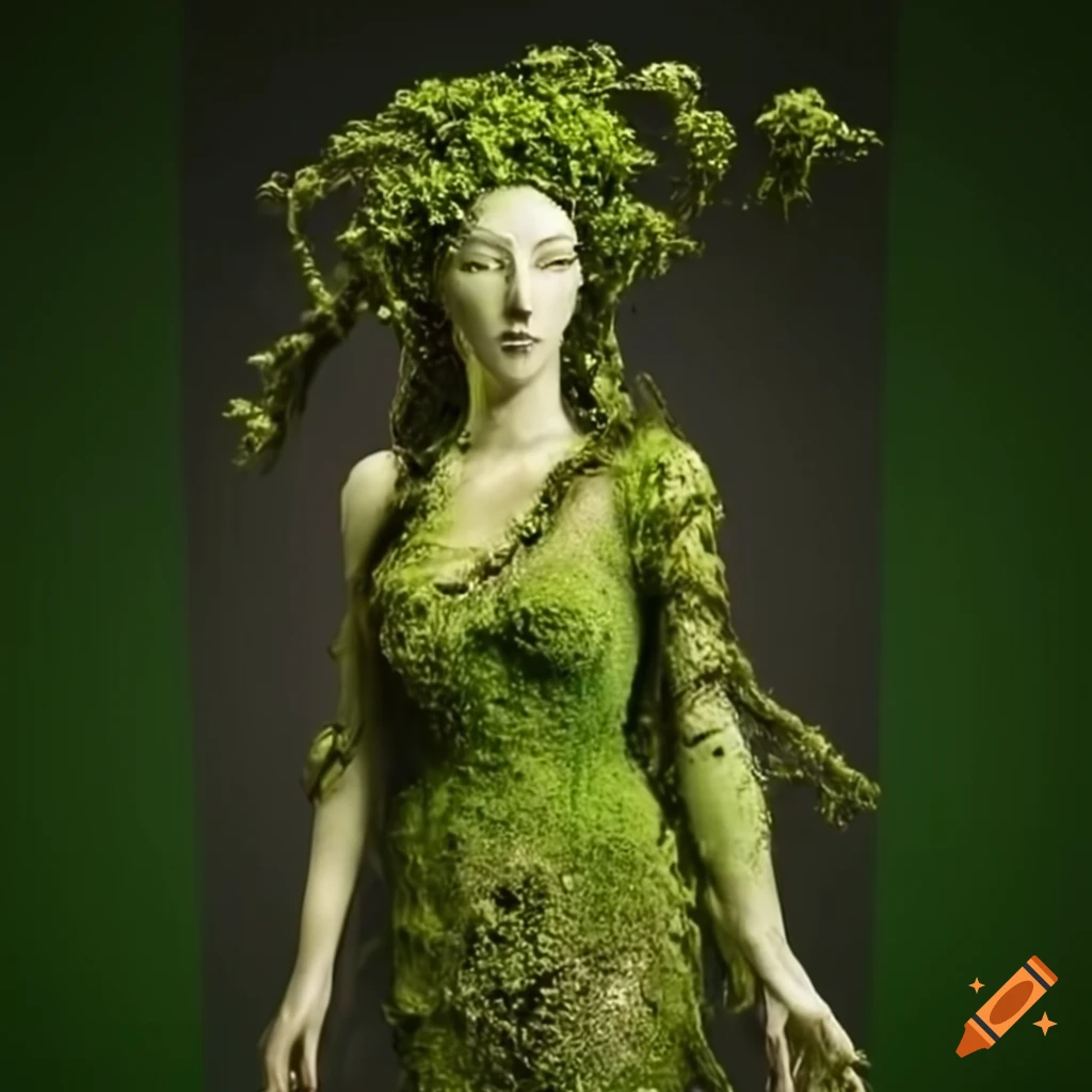 Artistic depiction of an ancient goddess of vegetation on Craiyon