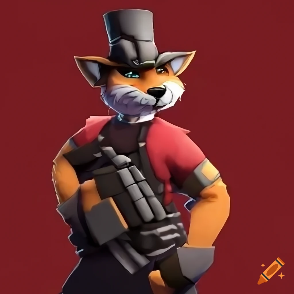 Furry cosplay of a tf2 character on Craiyon