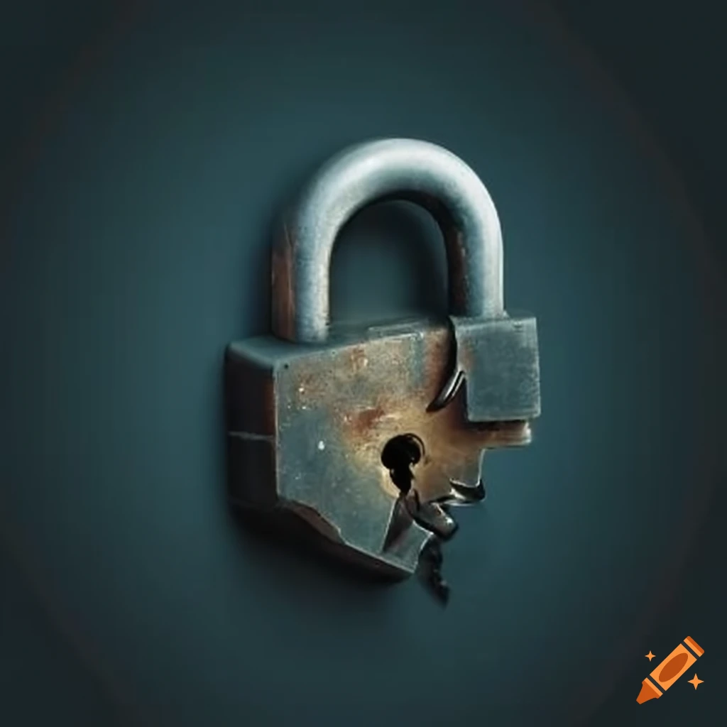 Image of a broken lock symbolizing freedom on Craiyon