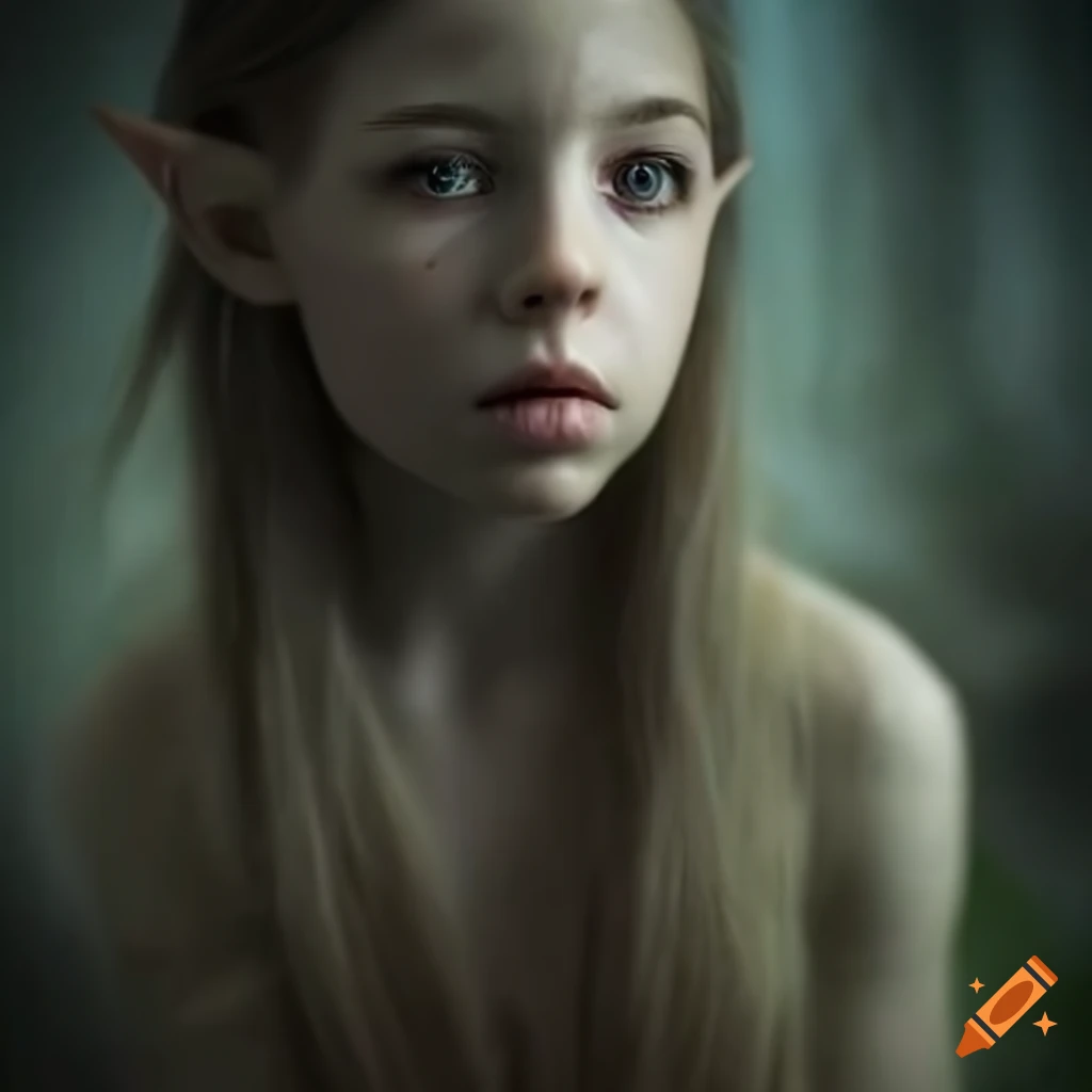 Realistic depiction of an elf girl
