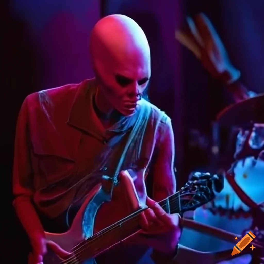 Alien band playing blues on Craiyon