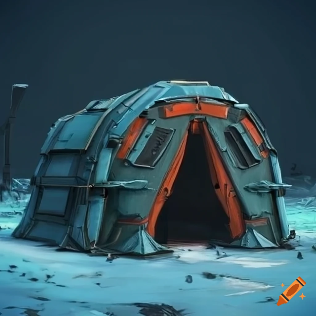 Image of sci-fi military tents