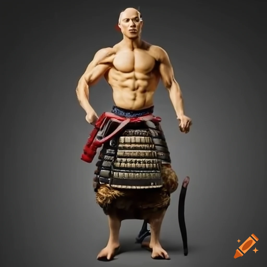 Illustration of a tech-savvy samurai