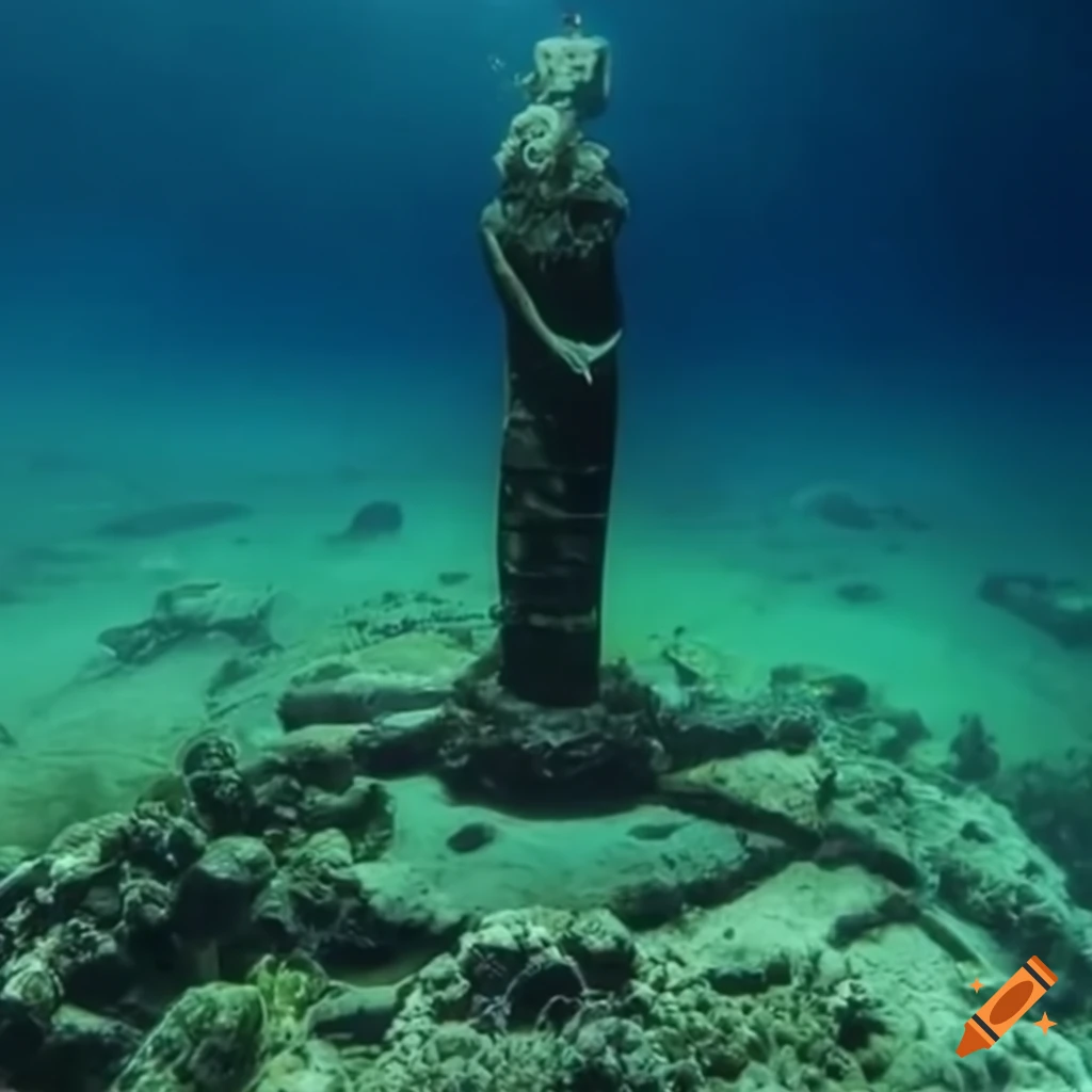 Image of an underwater ancient civilization on Craiyon