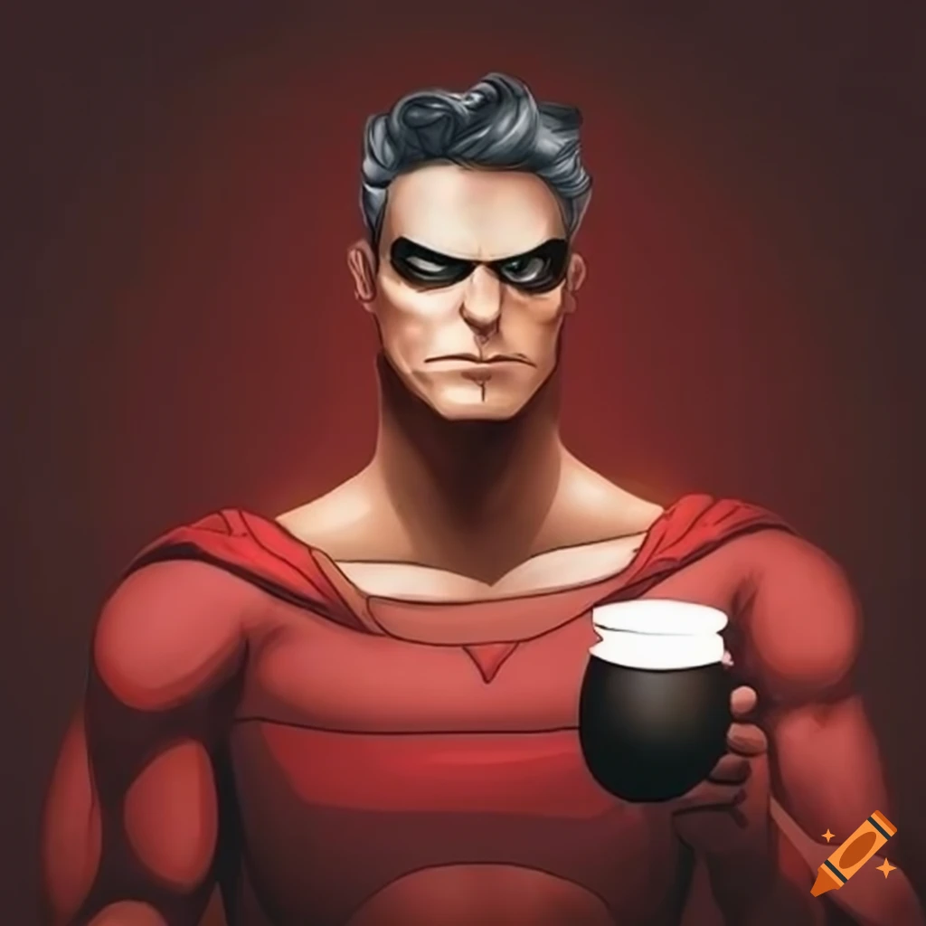 Illustration of a homeless superhero on Craiyon