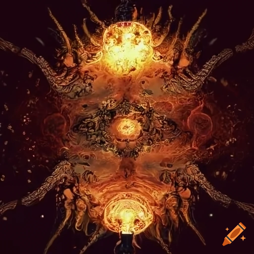 Artistic representation of samsara