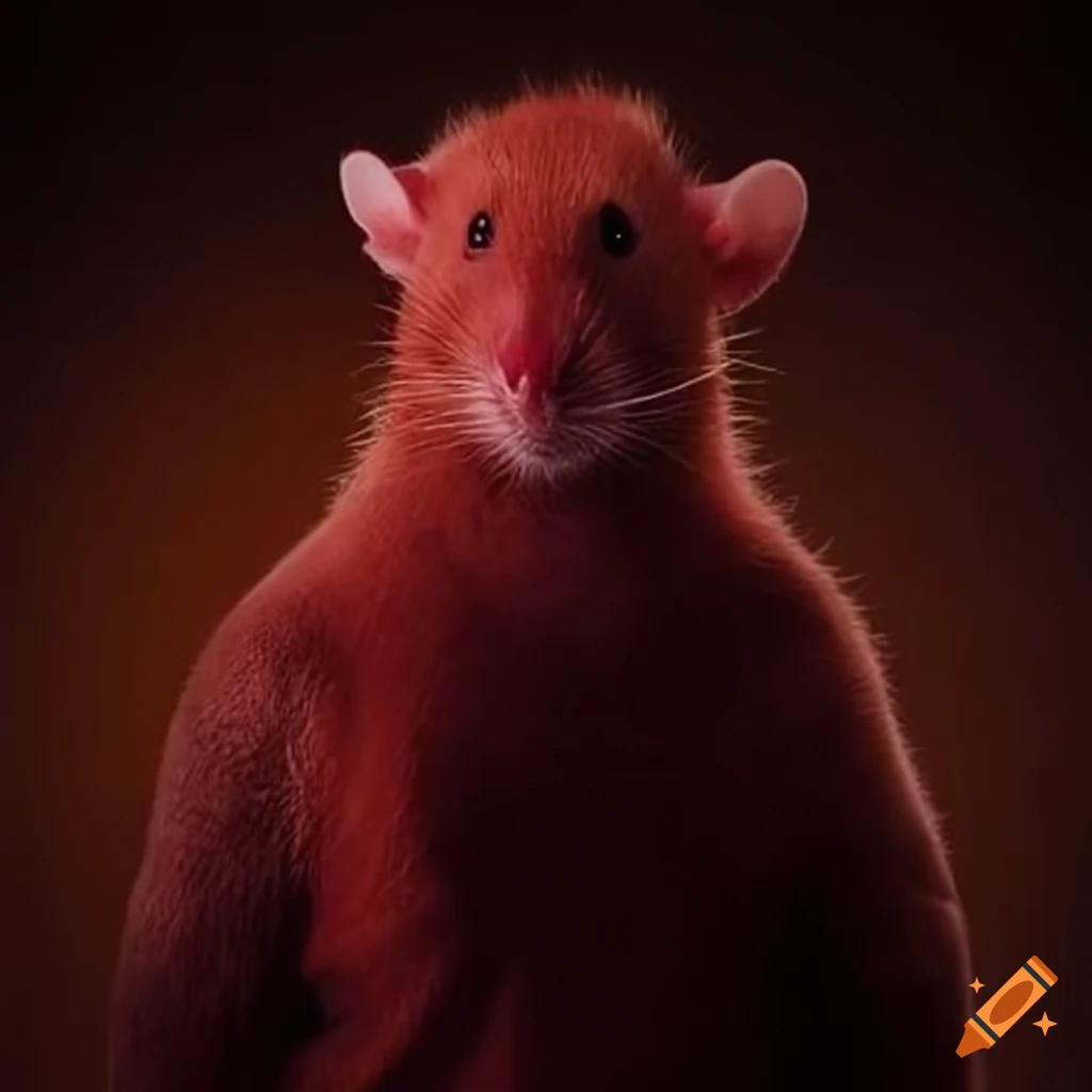 Artistic depiction of a red rat